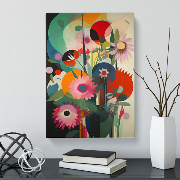Marlow Home Co. Iraheta Flowers Bauhaus Design Vol.1 - Wrapped Canvas ...