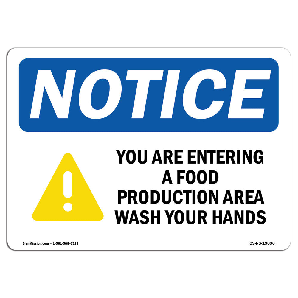 SignMission You Are Entering a Food Production Sign with Symbol | Wayfair