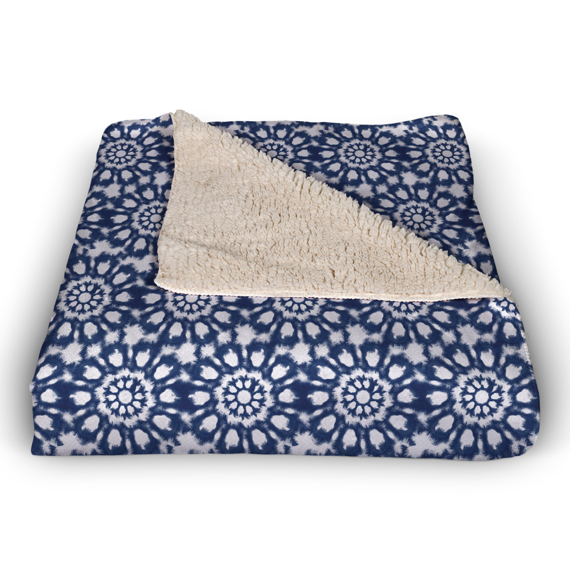 Designs Direct Creative Group Radial Shibori Fleece Throw | Wayfair