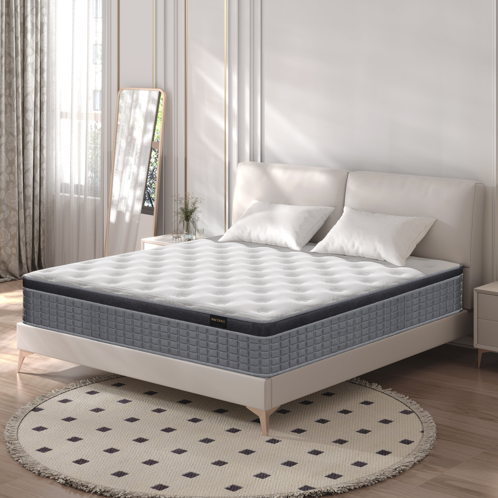 Ladinimo Medium Pocket Spring Hybrid Mattress with CertiPUR-US ...