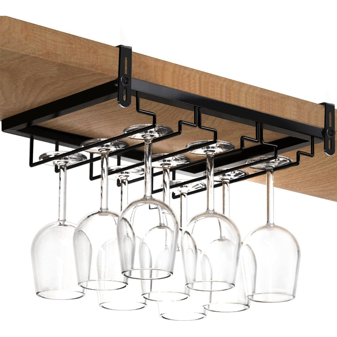 Prep & Savour Dilnoor Wine Glass Rack Black | Wayfair