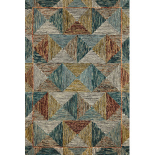 Geometric Teal Area Rugs You'll Love | Wayfair