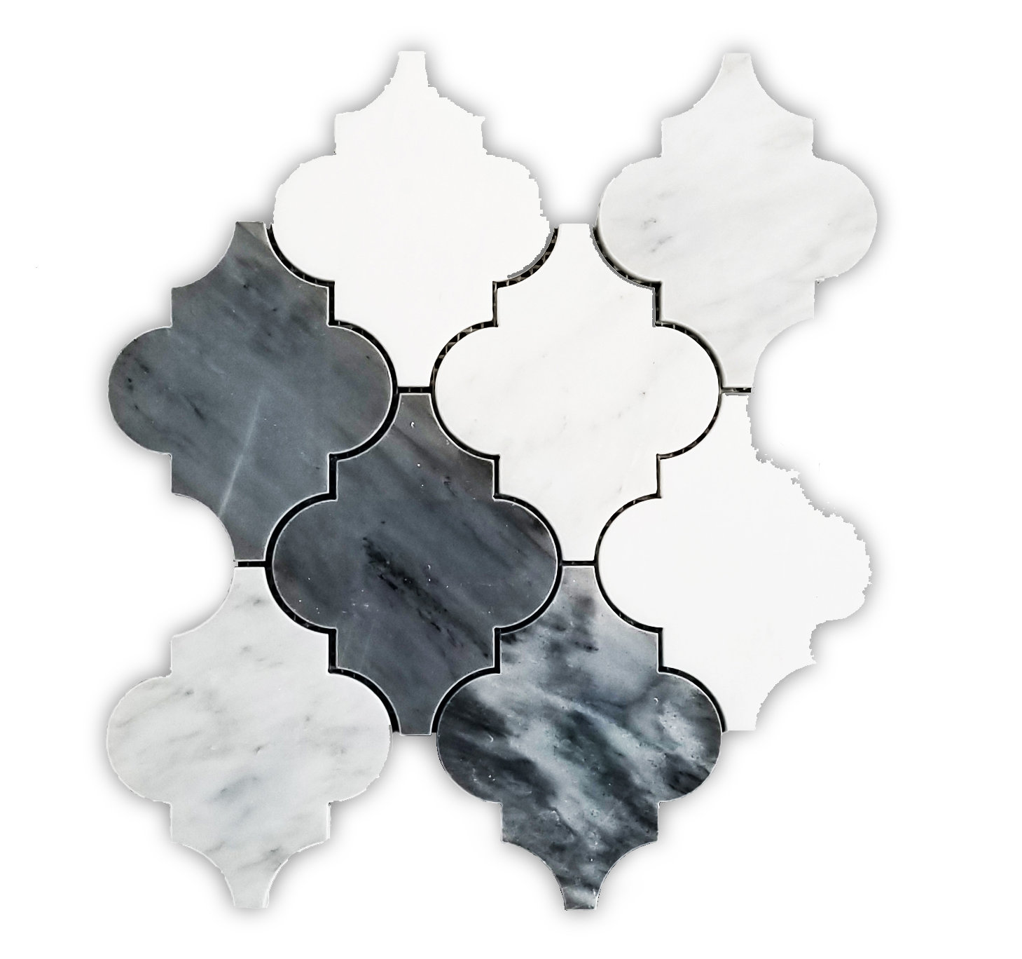 Mango Tile Fort Meyers 12" x 12" Marble Arabesque Mosaic Wall & Floor ...