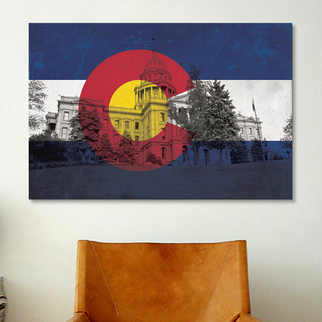 Winston Porter Colorado Flag, State Capitol Graphic Art on Canvas | Wayfair