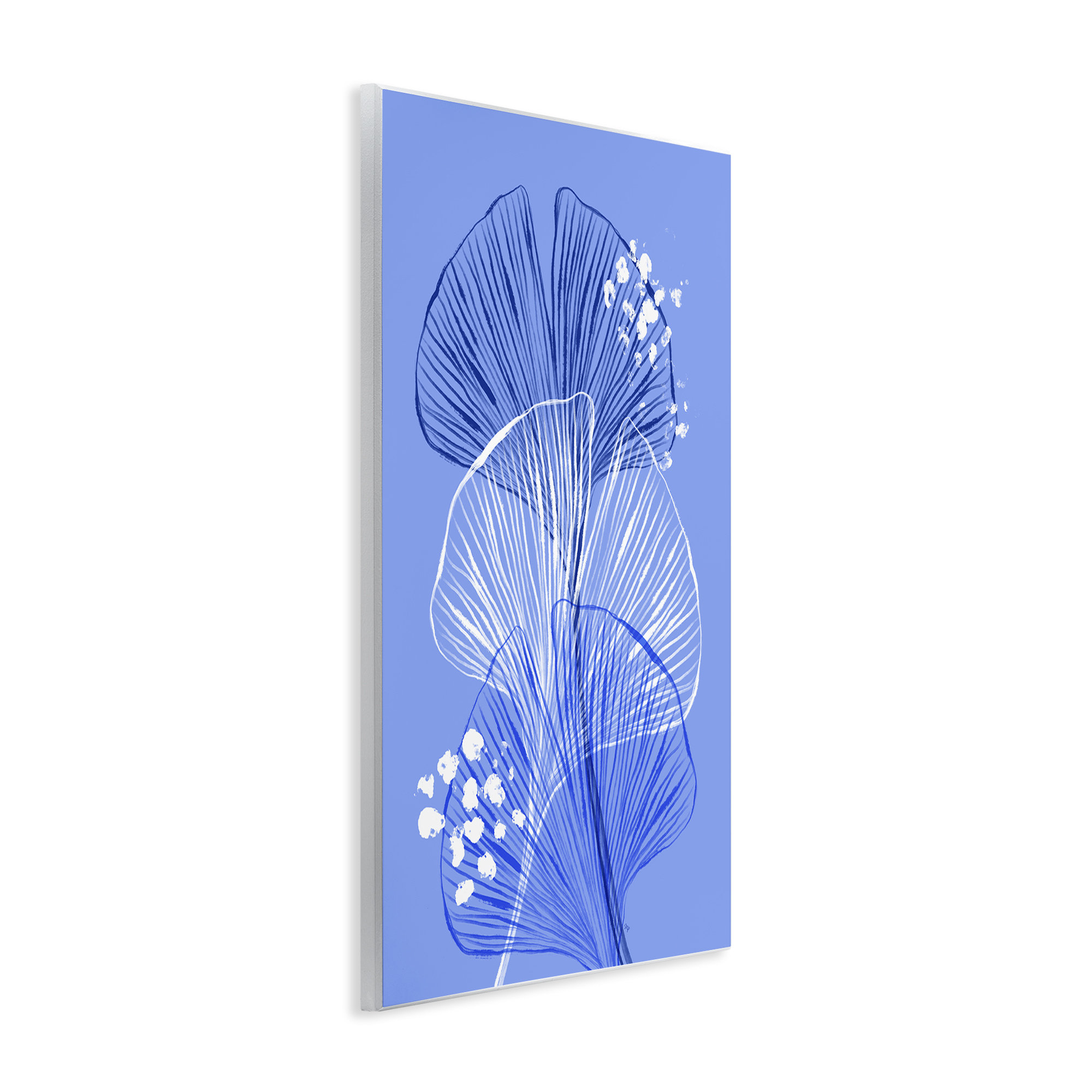 Ebern Designs Layered Blue Gingkoes Wall Plaque, design by Martina ...