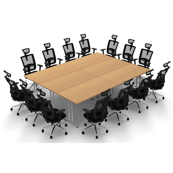 The Twillery Co.® Albin 14 Person Conference Meeting Tables with 14 ...