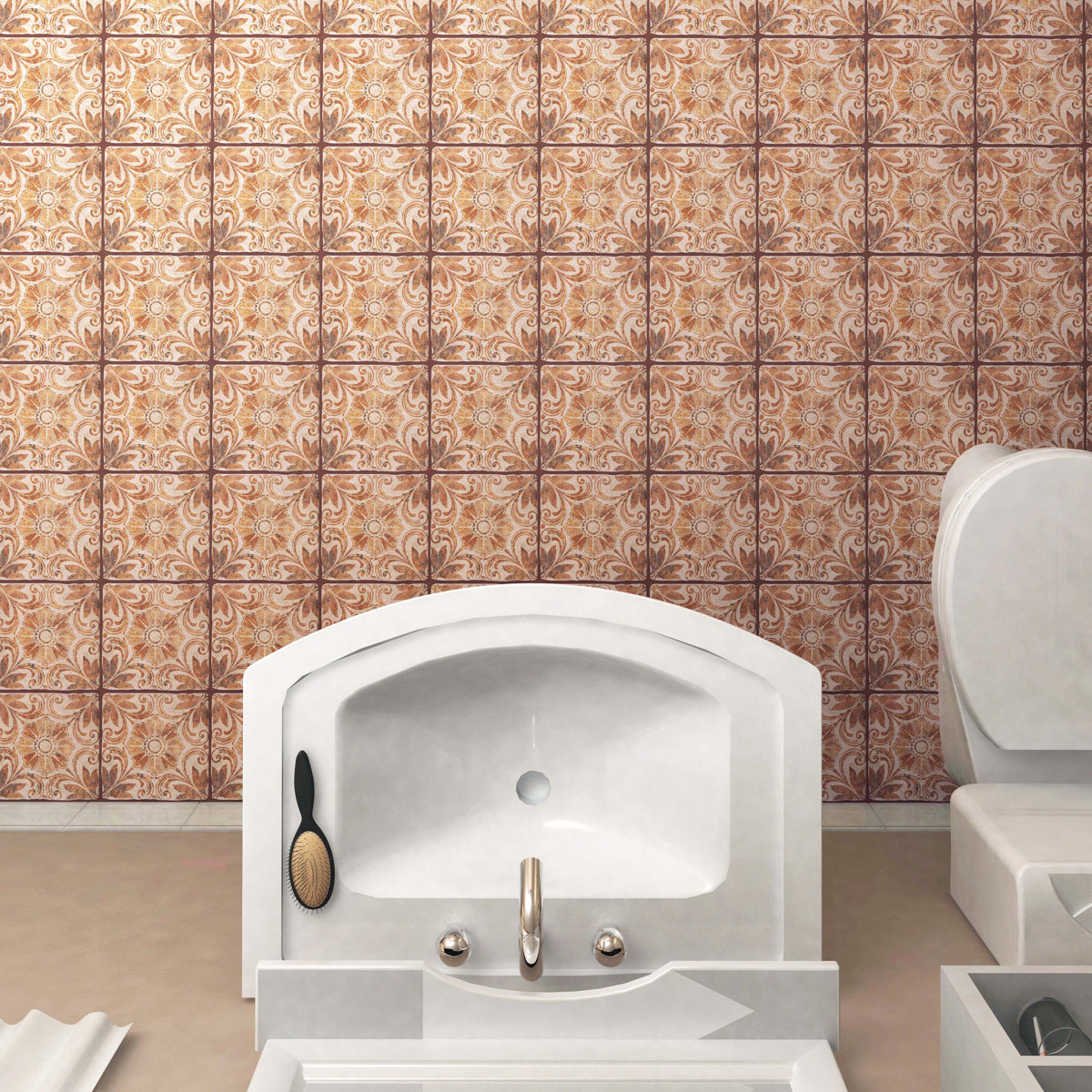 Merola Tile Costa 8" x 8" Ceramic Patterned Wall & Floor Tile & Reviews ...