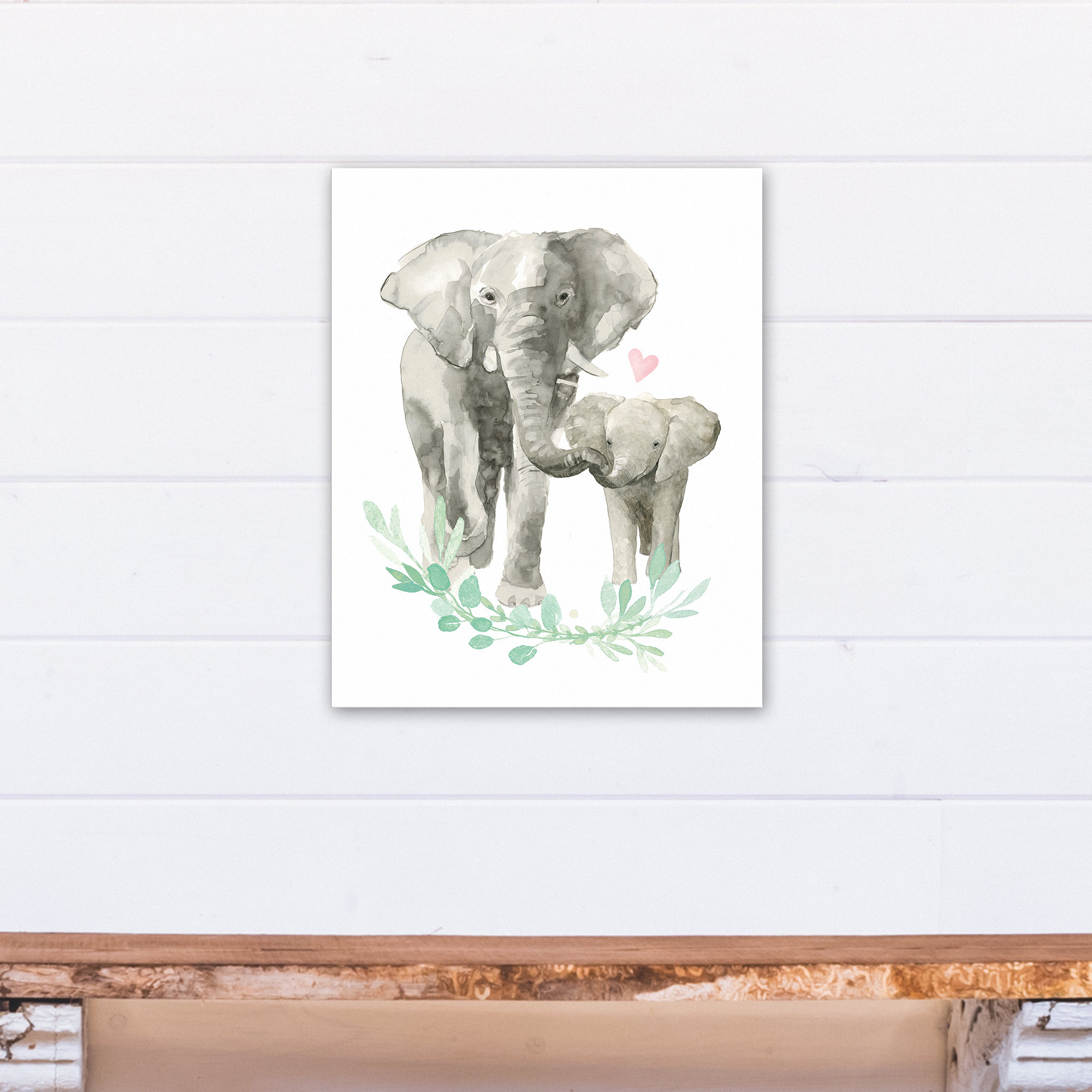 Zoomie Kids Miral Elephant Love Canvas Art | Wayfair