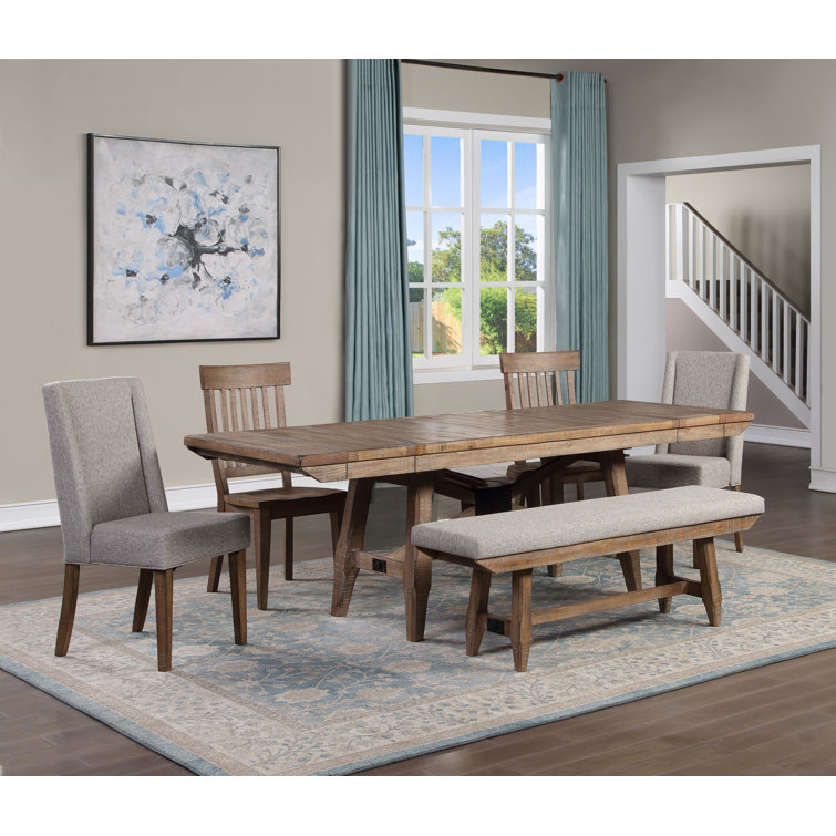 Rosalind Wheeler 6 - Piece Extendable Trestle Dining Set & Reviews ...