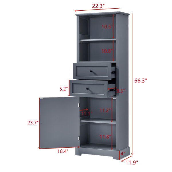 Red Barrel Studio® Minato Freestanding Bathroom Cabinet | Wayfair