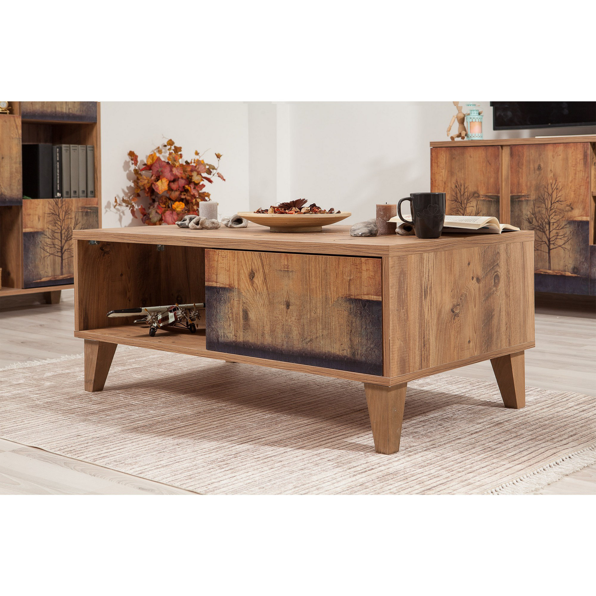 East Urban Home Edinburgh Coffee Table with Storage | Wayfair