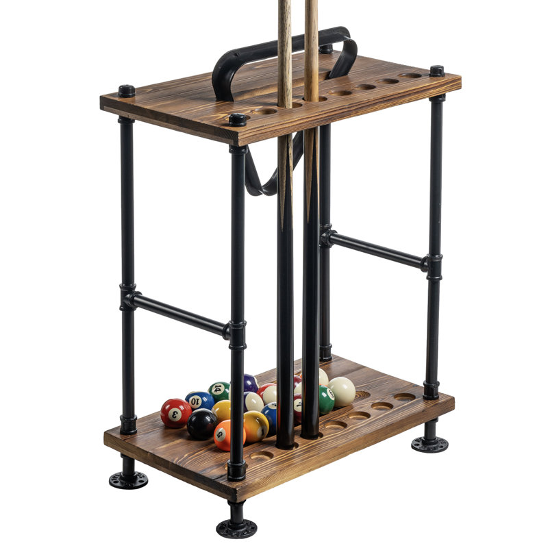 MyGift Solid Wood Billiard Pool Cue Rack | Wayfair