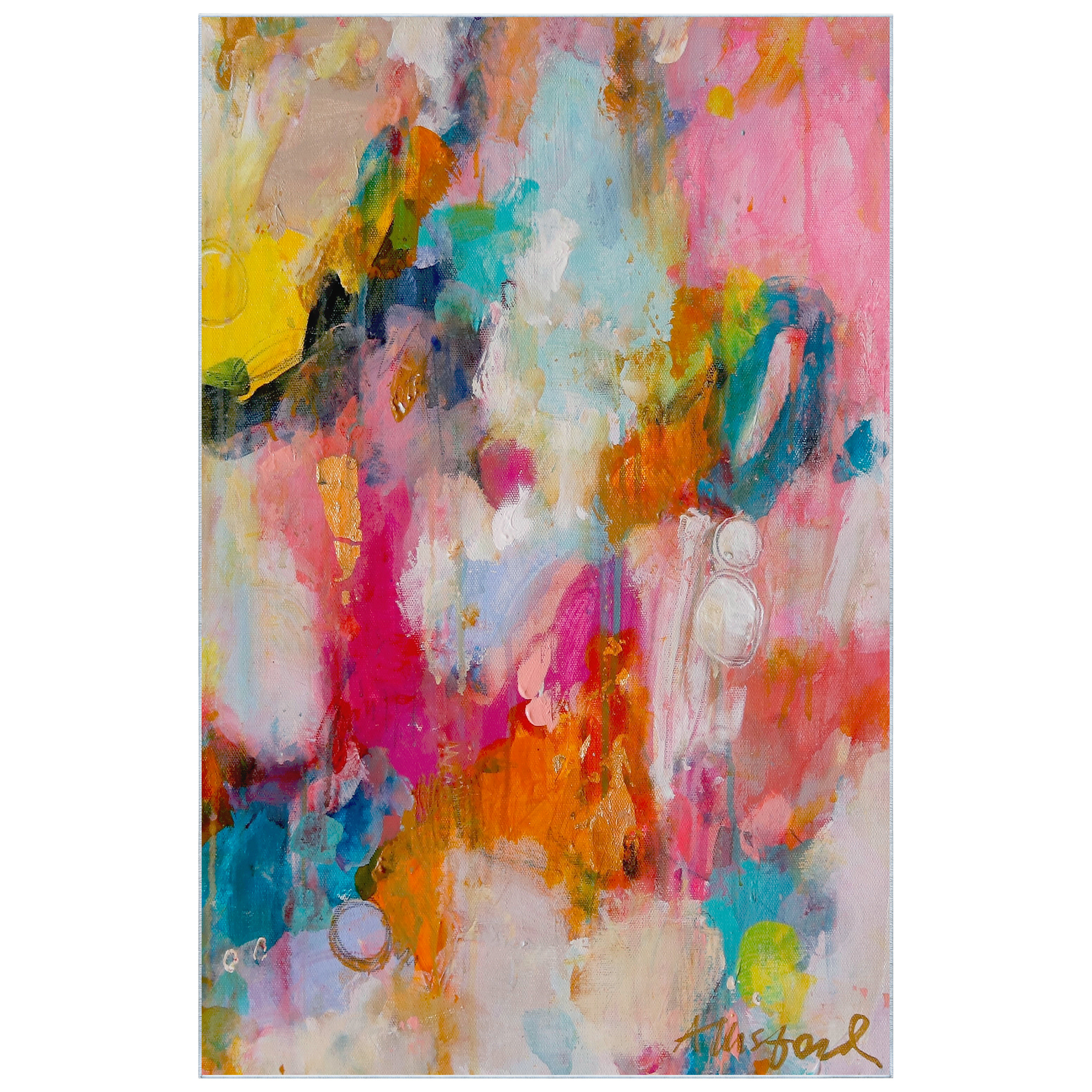Empire Art Direct A Colorful Mindset Washable Abstract Area Rug, Power ...