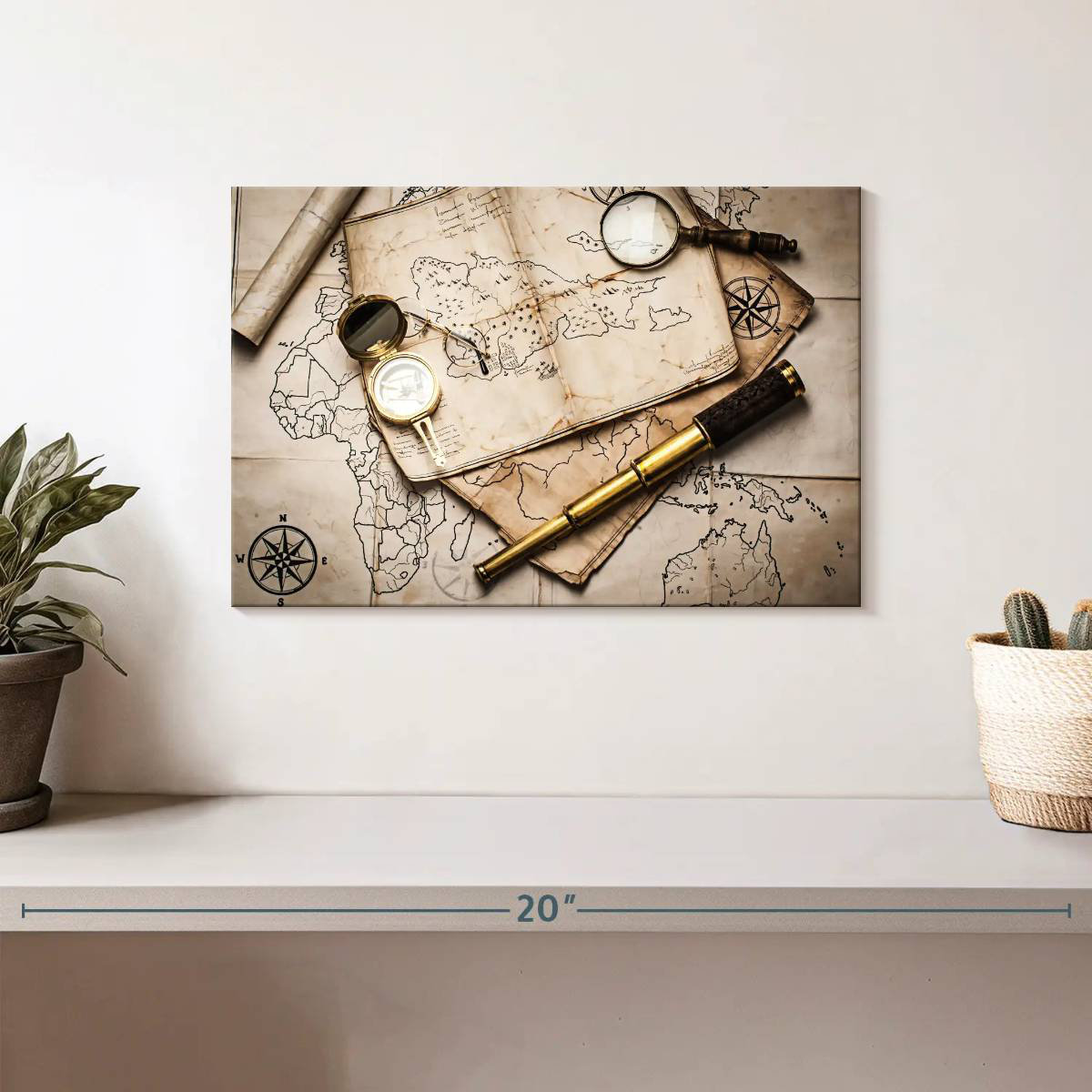 Breakwater Bay Aliaz Vintage Maps And Tools | Wayfair
