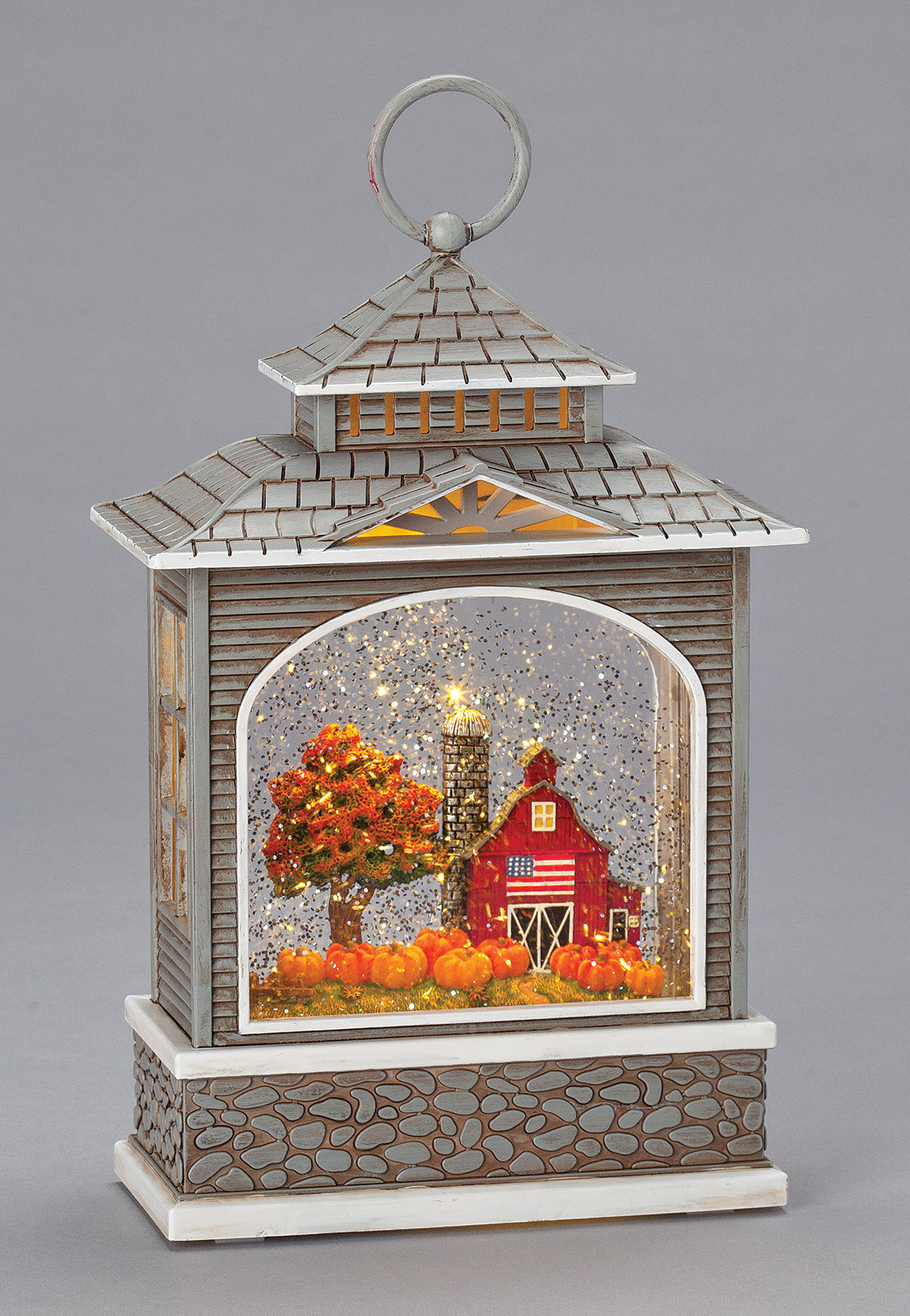 The Holiday Aisle® Twinkling LED Thanksgiving Farm Lantern by Roman ...