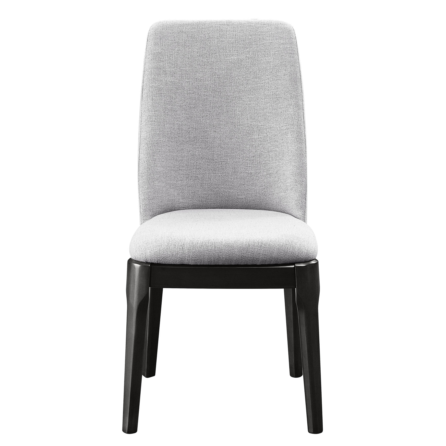 Hokku Designs Of 2 Side Chairs For Dining Room - Grey Linen, Oak Wood ...