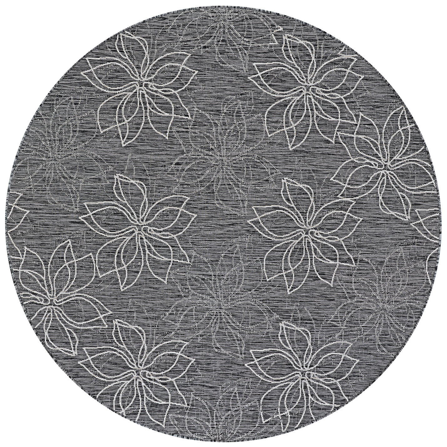 Lark Manor™ Arjen Floral Flatweave Ash Gray Indoor Outdoor Area Rug ...