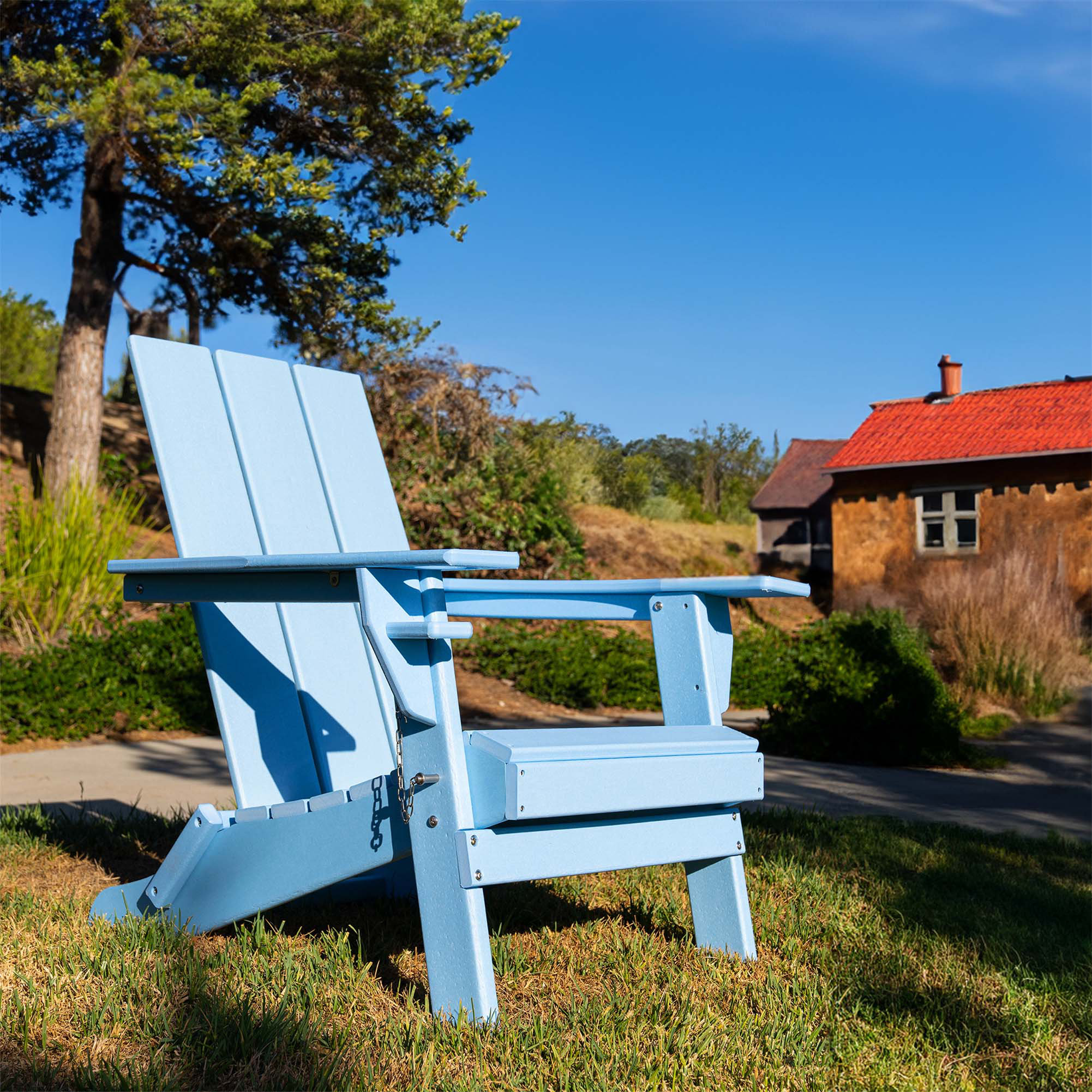 Highland Dunes HDPE Modern Folding Adirondack Chair, Ultra Durable ...