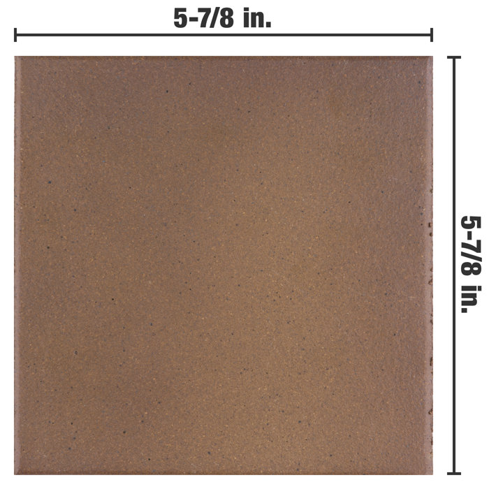 Merola Tile Quarry 6" x 6" Ceramic Wall & Floor Klinker Tile in Flame ...