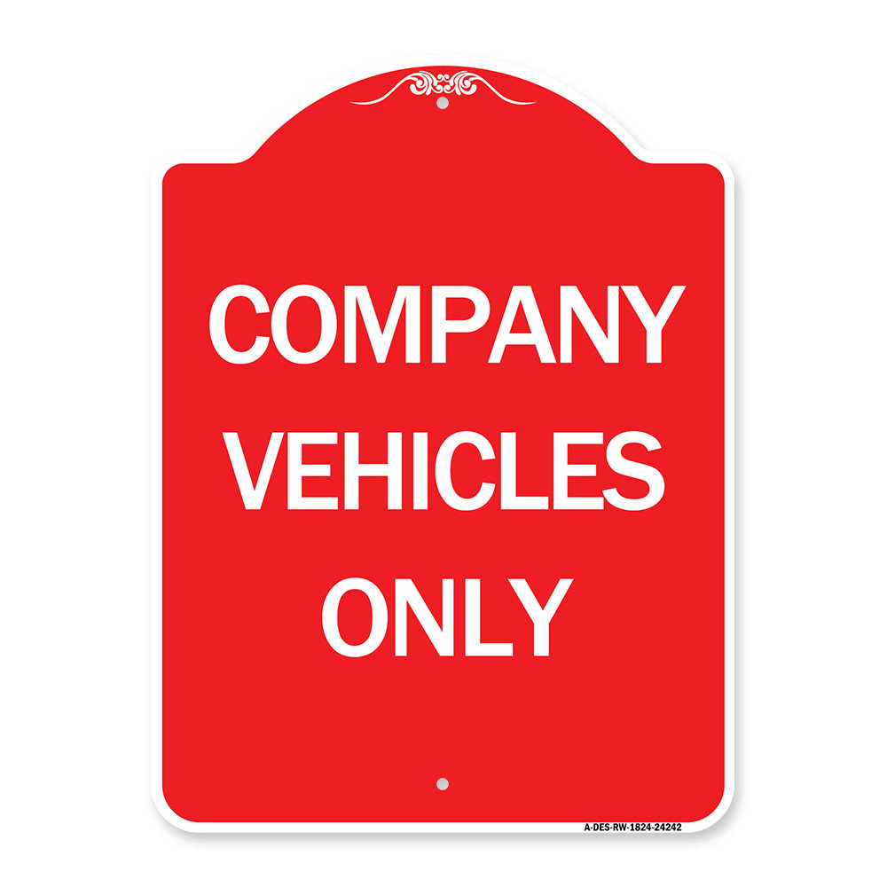 Signmission Designer Series Sign - Company Vehicles Only/24242 | Wayfair