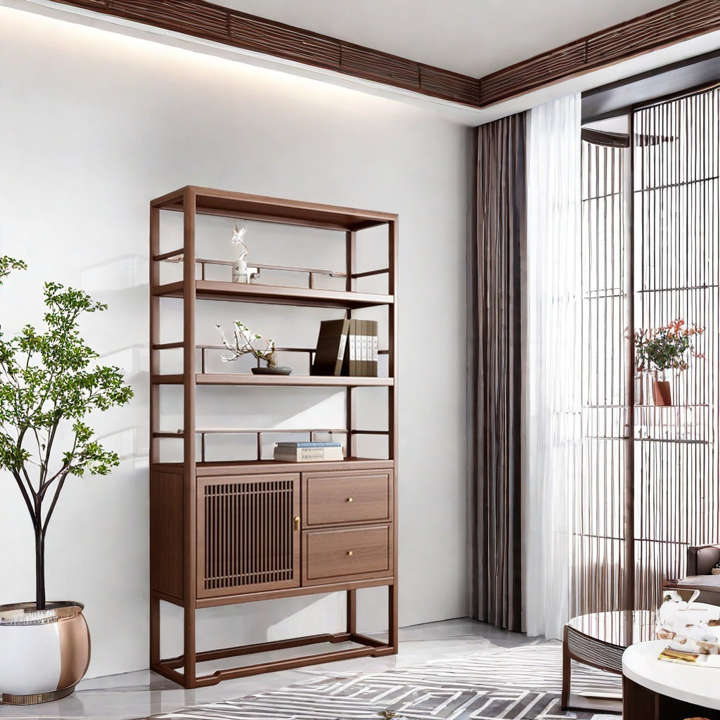 Atta Avenue New Chinese Style Simple Practical Bookcase | Wayfair