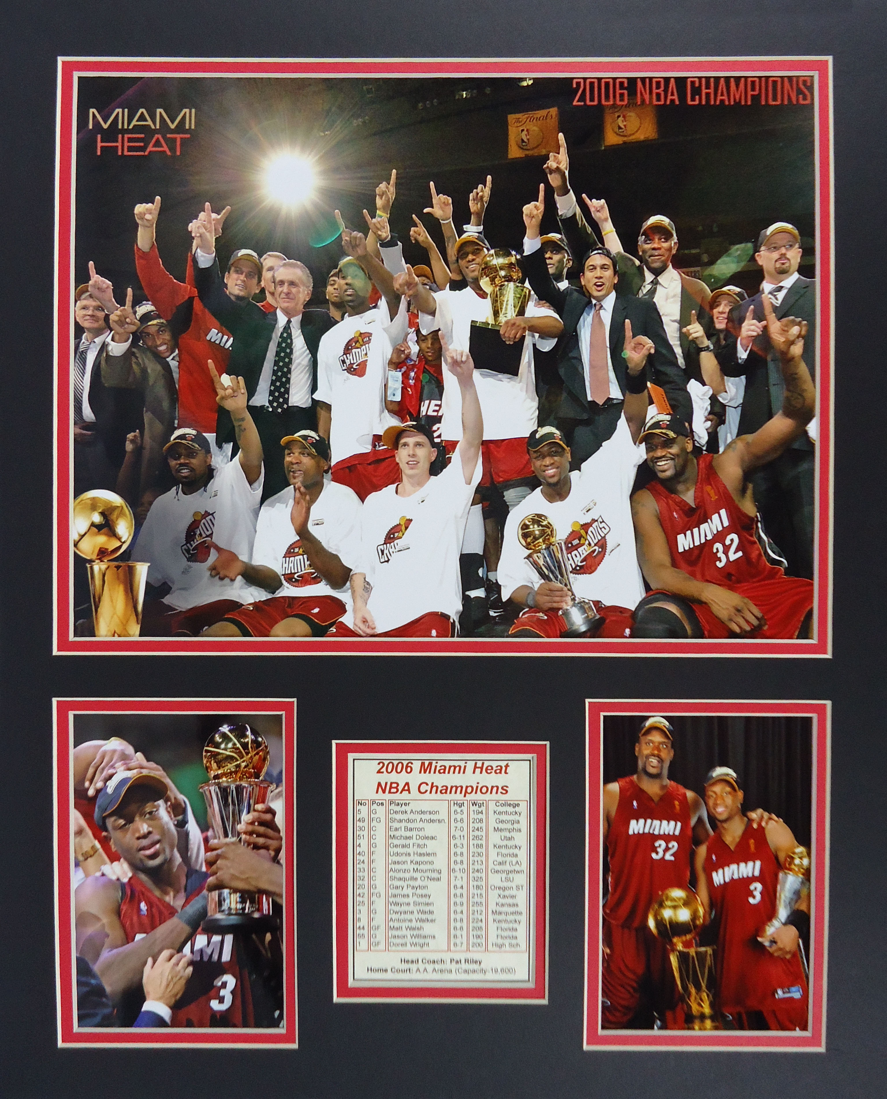 Legends Never Die 2006 Miami Heat NBA Champions Framed Photographic ...