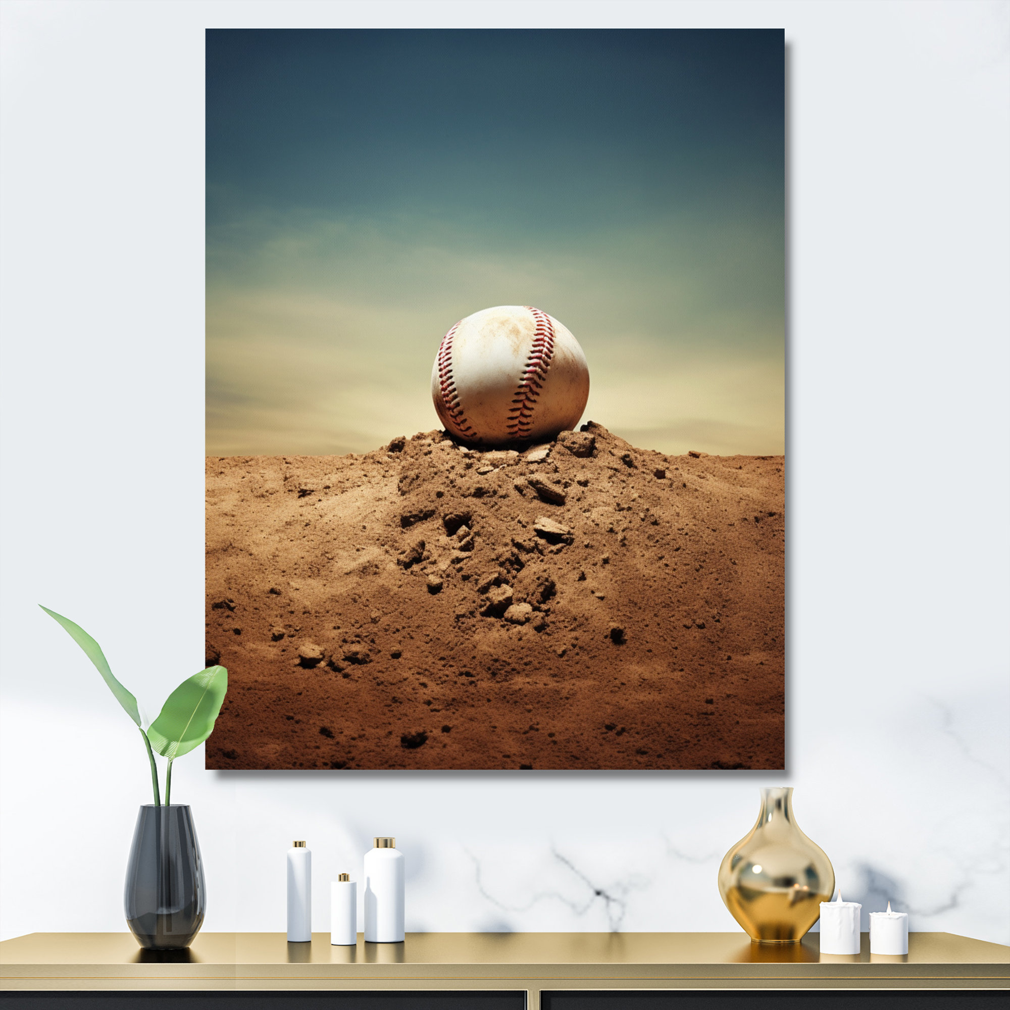 Latitude Run® Baseball Pitchers Mound I - Sports Wall Decor - Wayfair ...
