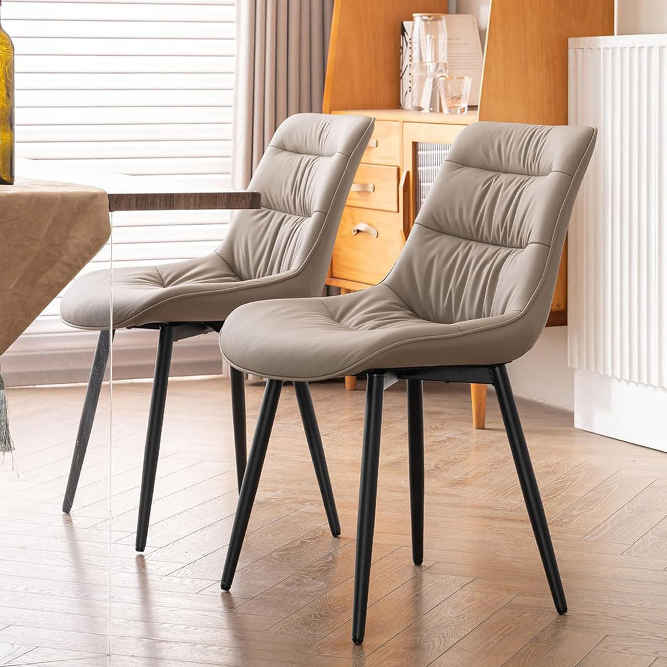 Corrigan Studio® A Set Of 2 Modern Dining Chairs, Kitchen And Dining ...