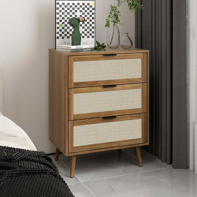 Bay Isle Home™ Amekia 3 - Drawer Nightstand & Reviews | Wayfair