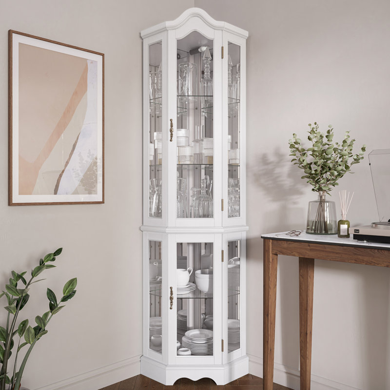 Winston Porter Agaran Curio Cabinet 21.5'' W Accent China Cabinet ...