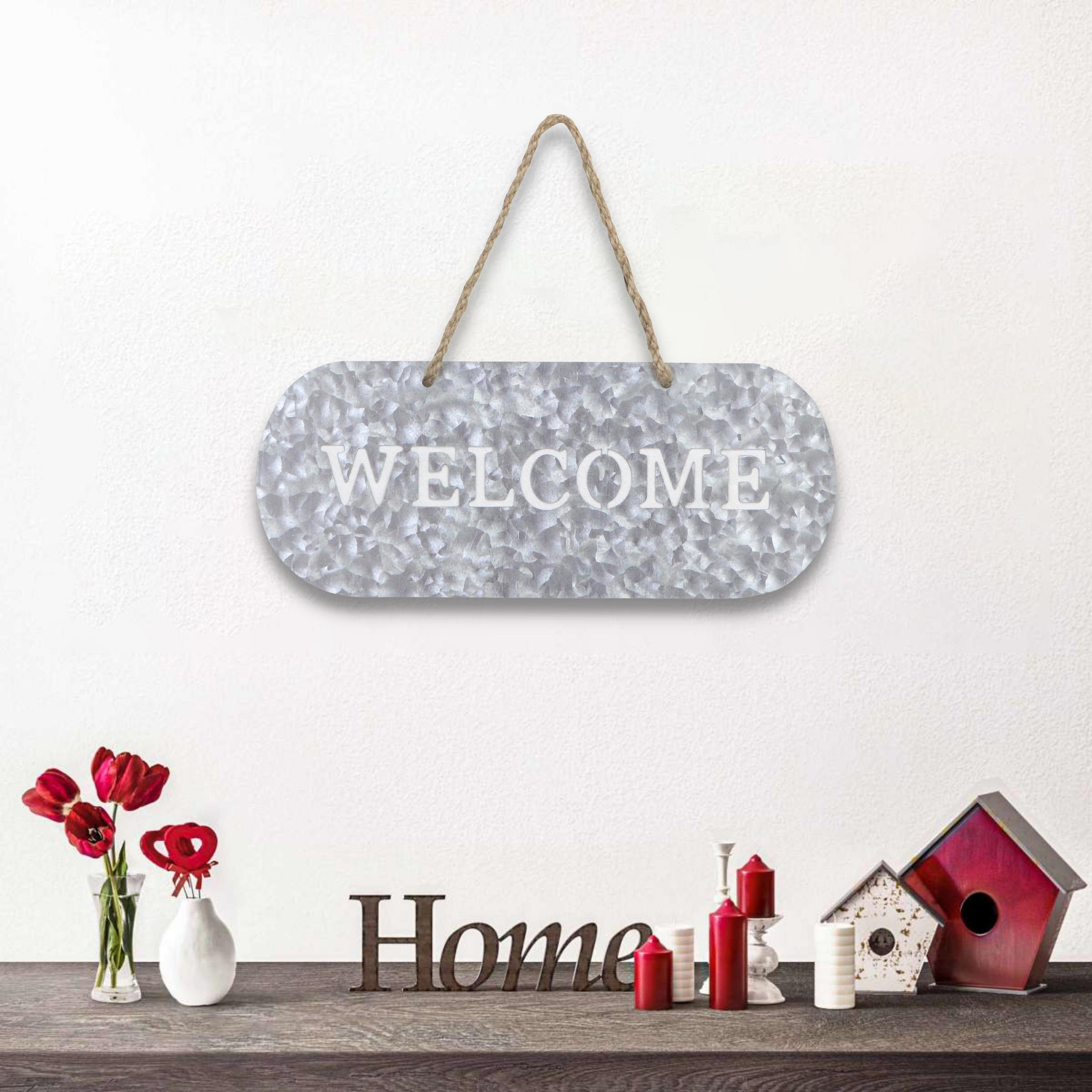Highland Dunes Zaynab Hanging "Welcome" Garden Sign & Reviews | Wayfair