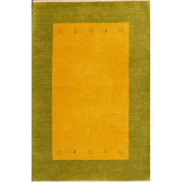 Bokara Rug Co., Inc. Hand-Knotted High-Quality Light Green and Gold ...