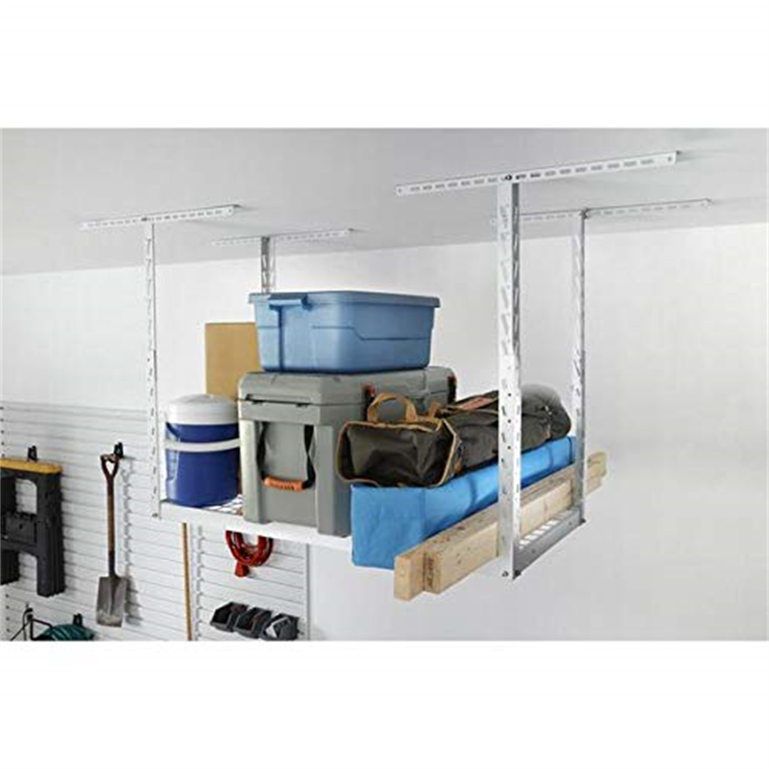 Rebrilliant Makyle 48'' W Steel Ceiling Mounted Rack | Wayfair