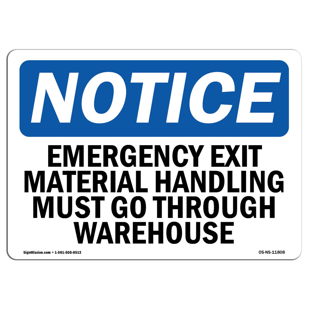 SignMission Emergency Exit Material Handling Must Go Sign | Wayfair