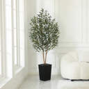Joss & Main George Faux Olive Tree with UV Protection, 2 Natural Tree ...