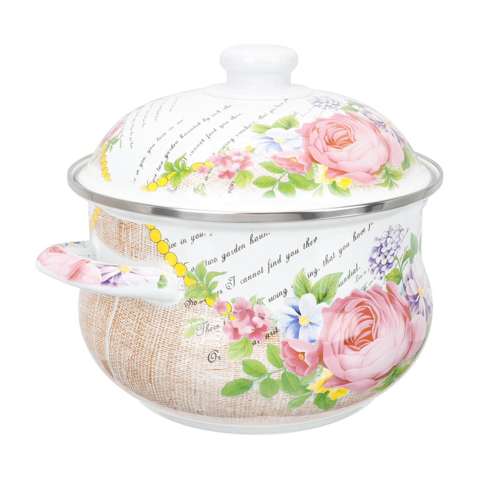 Ophelia & Co. Flat Bottom Stockpot Enamel Cooking Pot Binaural Soup Pot ...