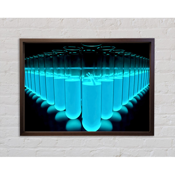 Bright Star Blue Test Tubes - Single Picture Frame Art Prints on Canvas ...