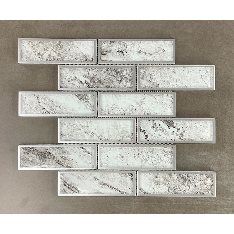 ES Stone 2 X 6 Brick Glass Wall Mosaic Tile | Wayfair