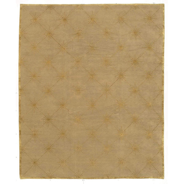 Tufenkian Designers Reserve Handmade Hand-Knotted Beige/Gold Rug | Wayfair