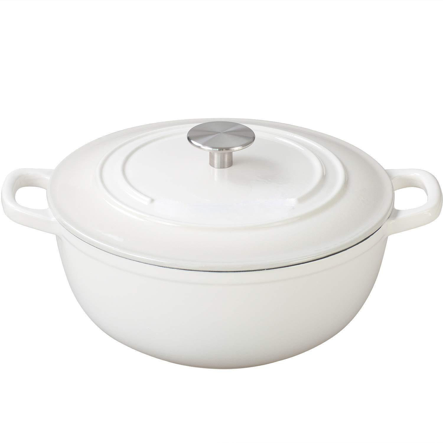 shuoli Enameled Cast Iron Dutch Oven Pot With Lid For Bread Baking ...