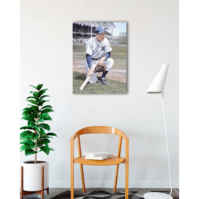Buy Art For Less Joe Dimaggio Artwork by Darryl Vlasak - Wrapped Canvas ...