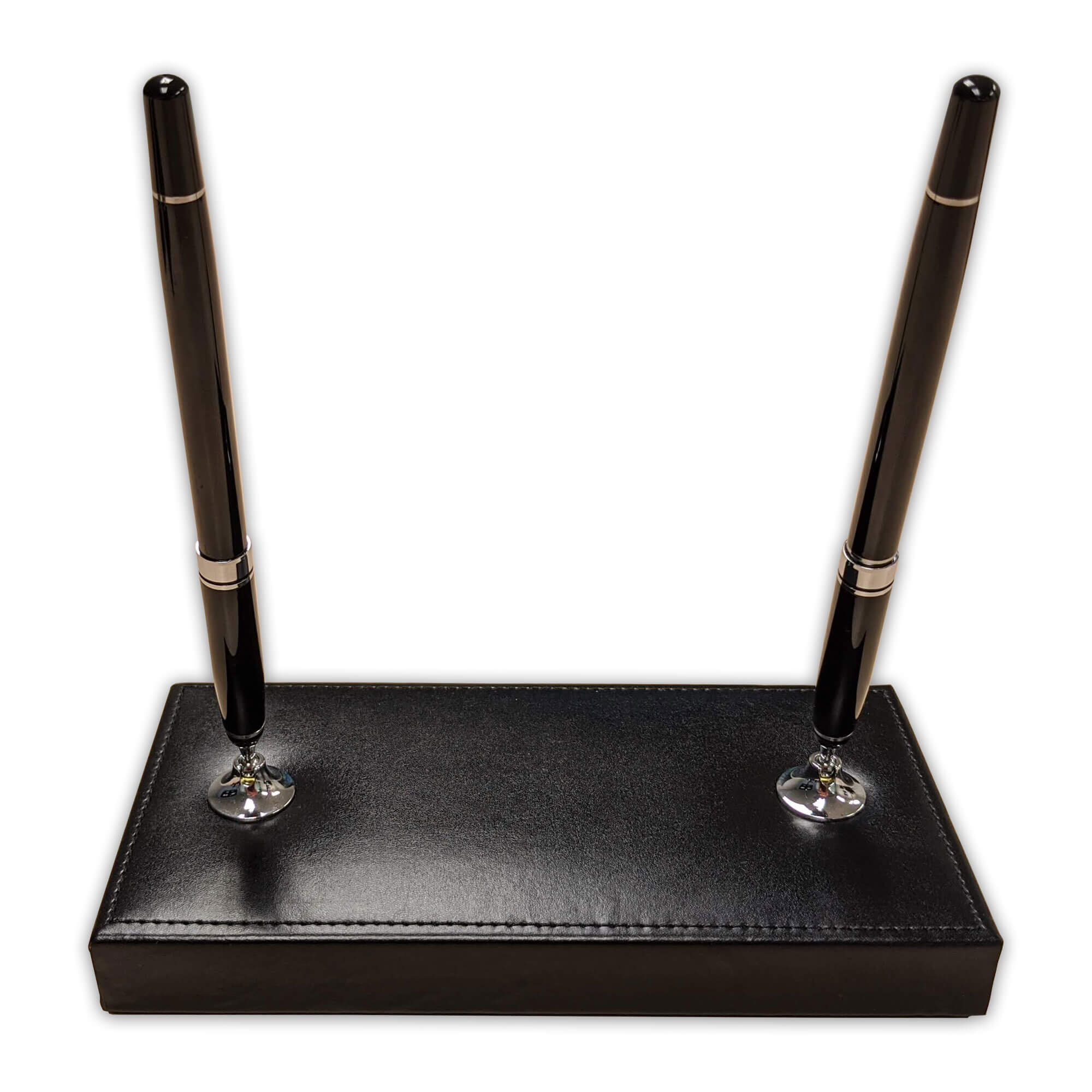 Red Barrel Studio® Black Bonded Leather Double Pen Stand - Wayfair Canada