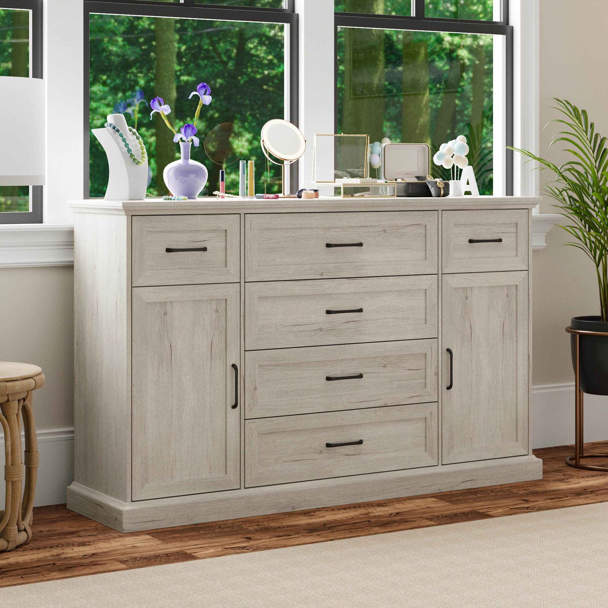 Winston Porter 2-Door 6-Drawer Dresser With Rustic Design & Reviews ...