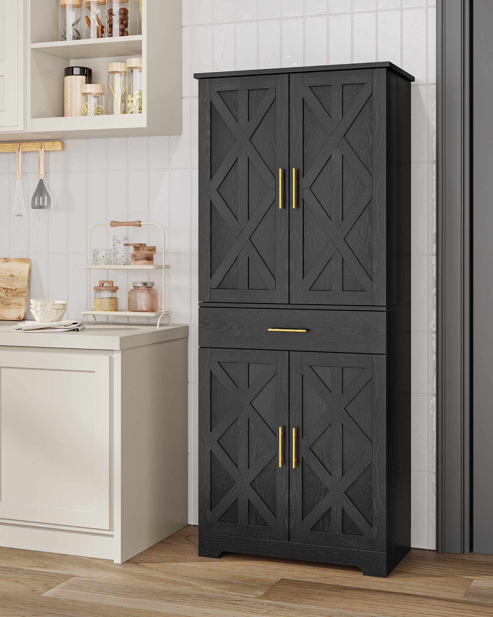 Gracie Oaks Aldwych 71.9" Kitchen Pantry & Reviews - Wayfair Canada