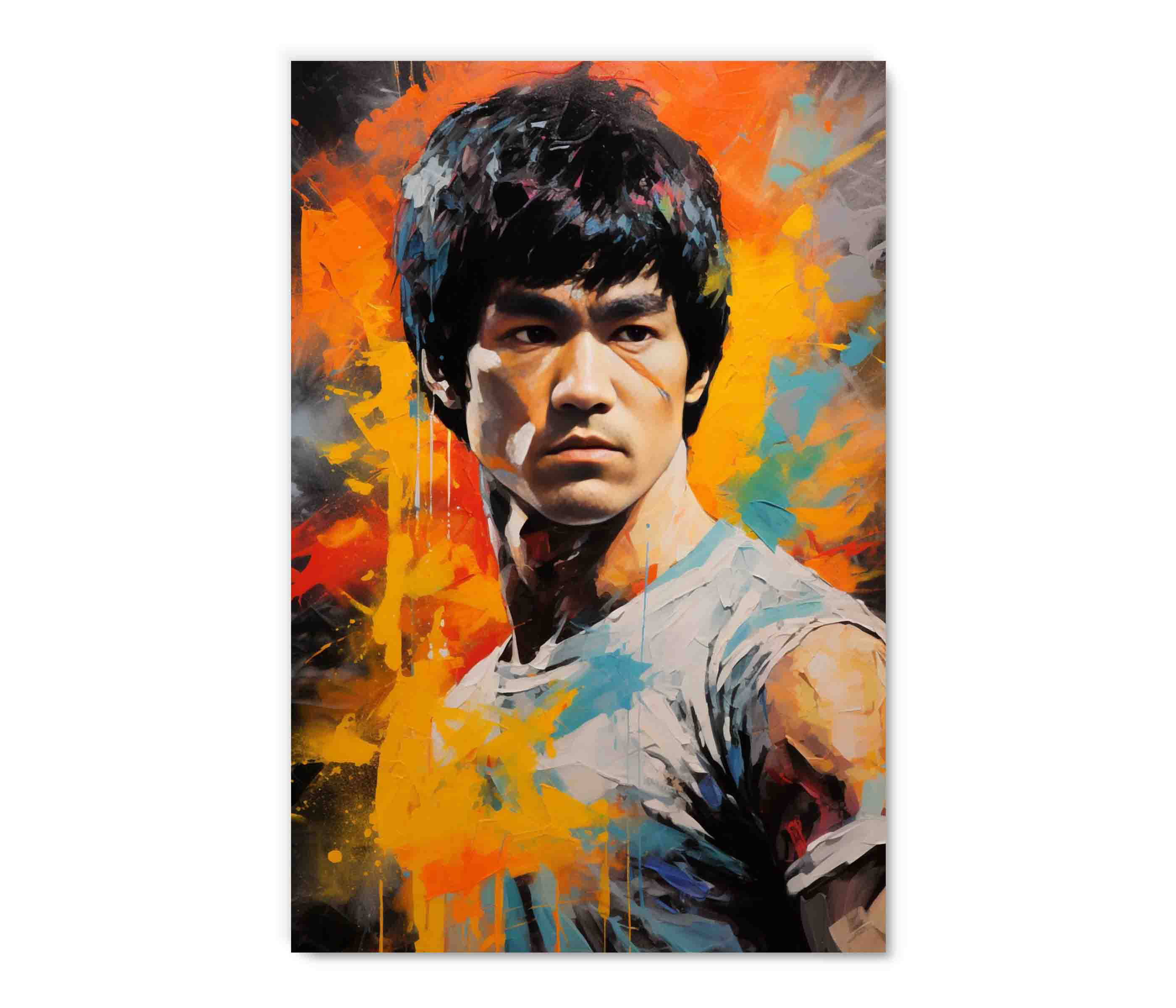 Red Barrel Studio® Bruce Lee Portrait, Acrylic Hanging Wall Decor | Wayfair