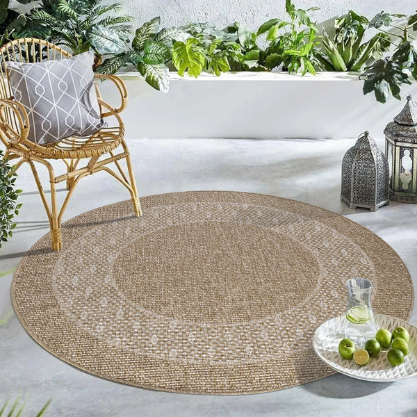 Union Rustic Donajean Geometric Machine Woven Indoor / Outdoor Area Rug ...