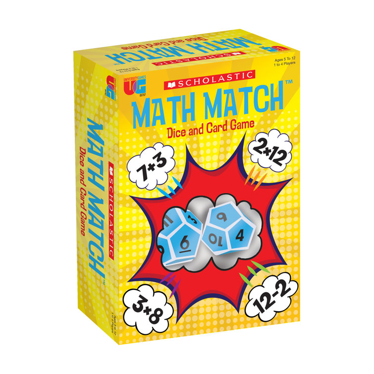 University Games Jeu de dés et jeu de cartes Scholastic Math Match ...
