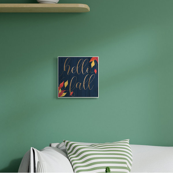 Gracie Oaks Hello Fall Script Autumn Foliage Border by Daphne Polselli ...