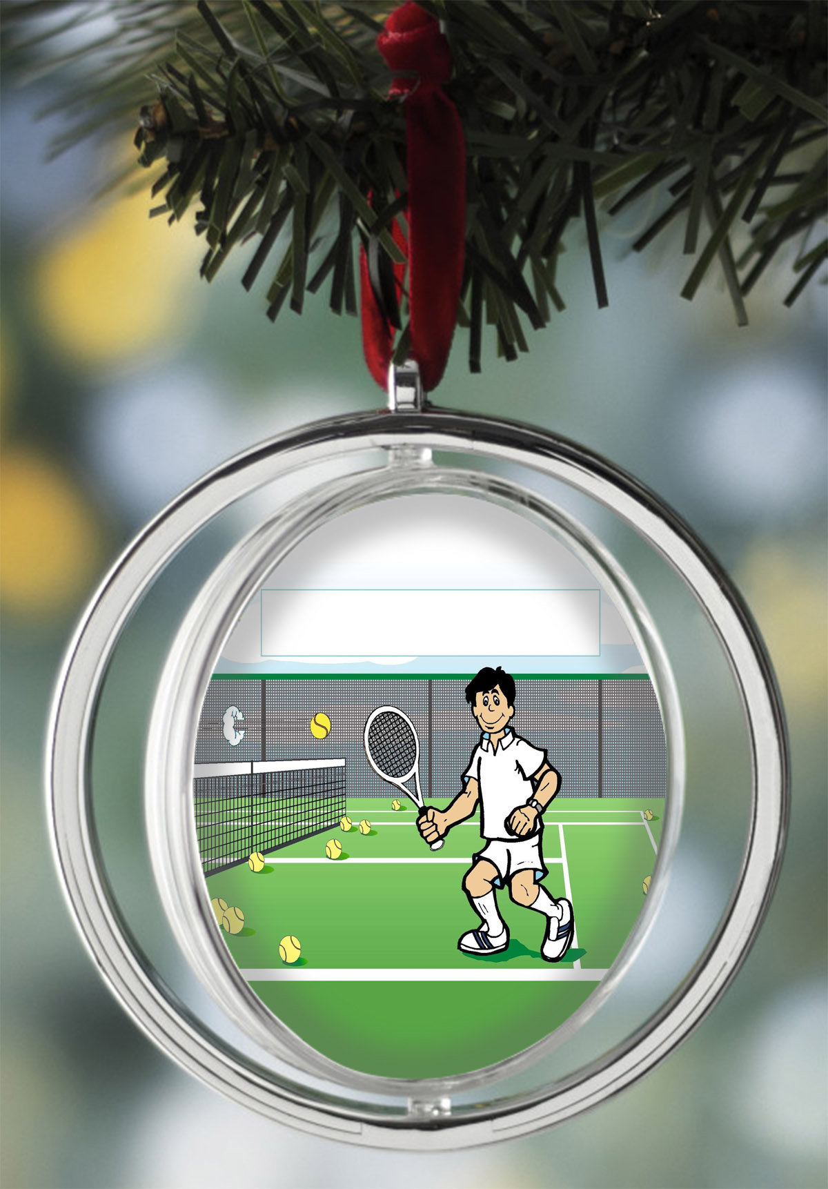 Printed Perfection Personalized Tennis Player - Male Double Sided ...