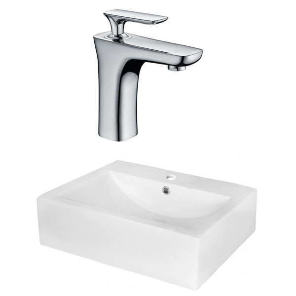 Plumbing N Parts Lavabo de salle de bain vasque rectangulaire en ...